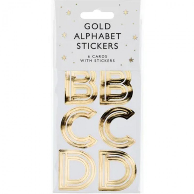 Letras Autocolantes Douradas