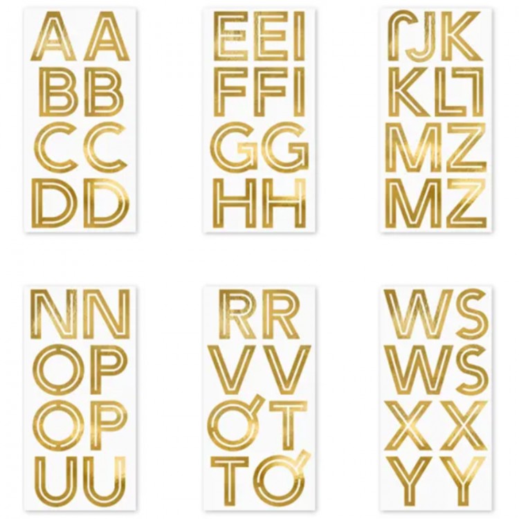 Letras Autocolantes Douradas